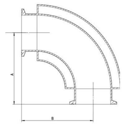 Elbow Jacketed 90° Clamp