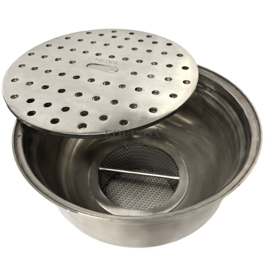 Drain de plancher rond 4" NPT(M) 6mm plaque avec trous 8mm (panier: 2mm ...