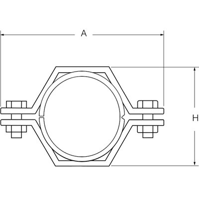 Support Hexagonal SS304 avec PVC pour tube sanitaire